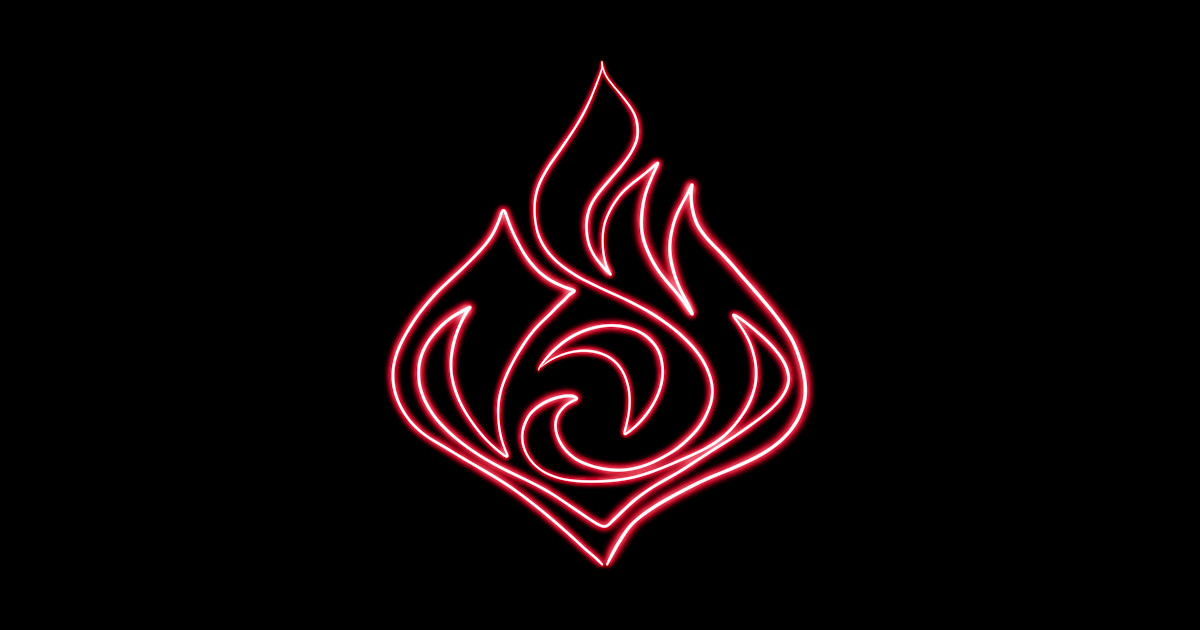Genshin Impact - Pyro Logo - Genshin - Sticker | TeePublic
