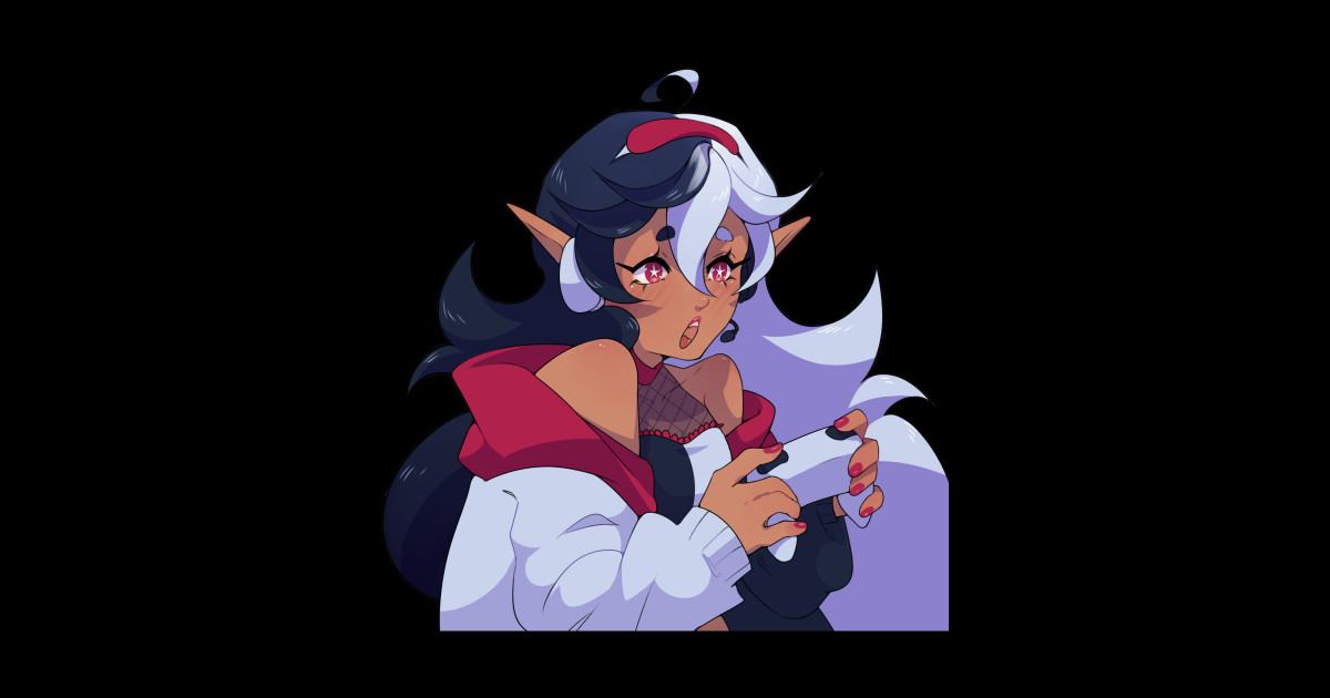 Artisticallyy Sticker - VTuber Alien Girl Playing Video Games - Merch ...