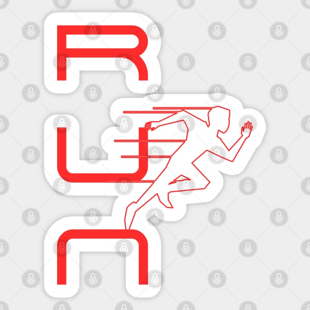 RUN - Run - Sticker | TeePublic