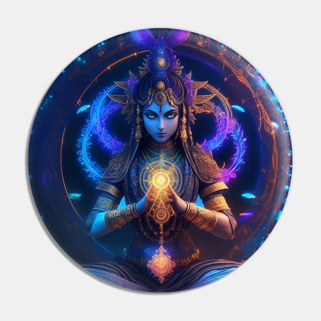 The Goddess Khali - AI Art - Goddess - Pin | TeePublic