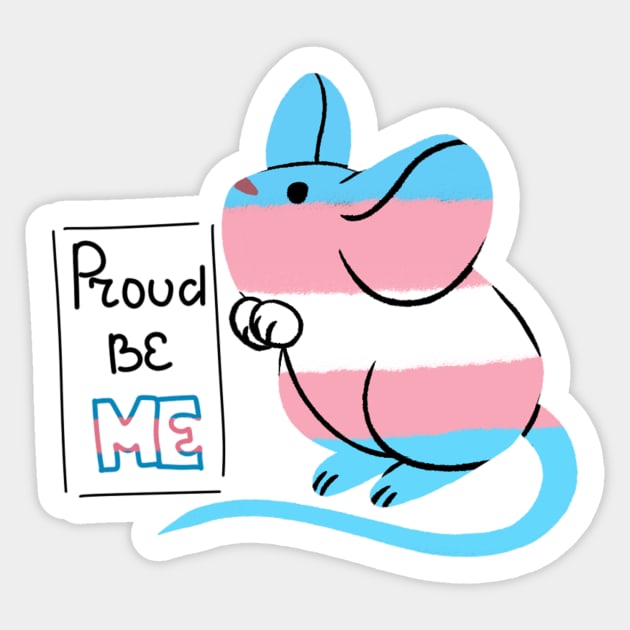 Trans Pride Mouse - Transgender - Sticker | TeePublic
