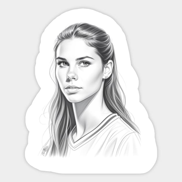 Alex morgan sketch - Morgan - Sticker | TeePublic