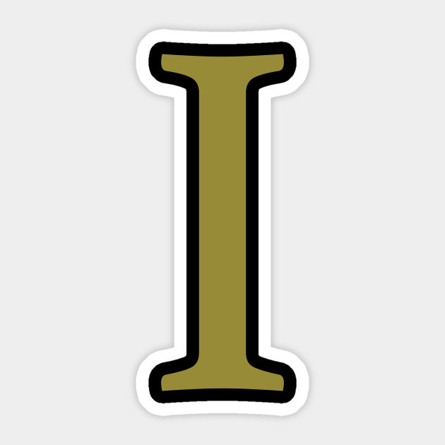 I letter - Letter - Sticker | TeePublic