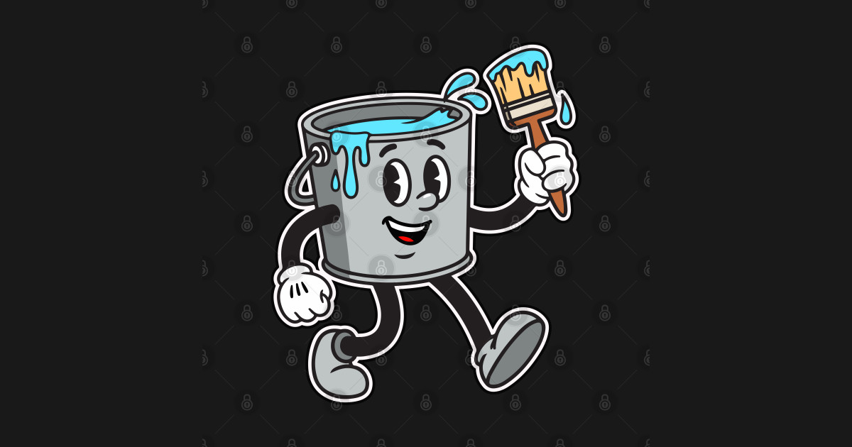 Paint Bucket Character - Paint - T-Shirt | TeePublic