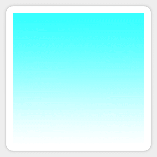 Aqua Blue to White Gradient - Aqua Gradient - Sticker | TeePublic