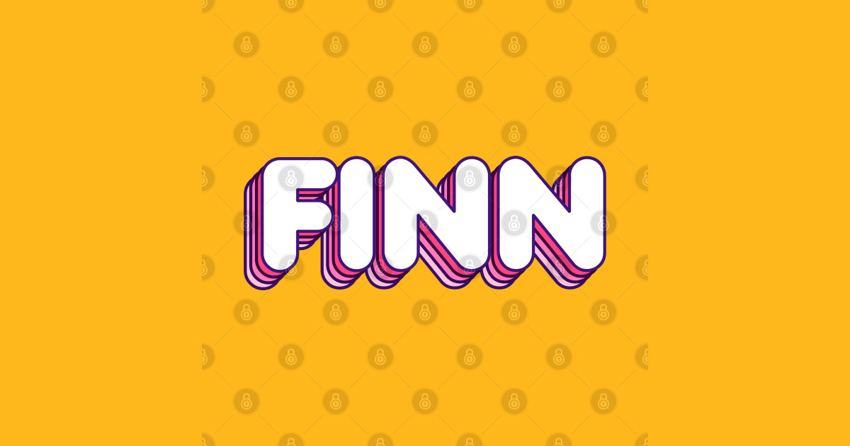 Pink Layers Finn Name Label - Pink Layers Finn Name Label - T-Shirt ...