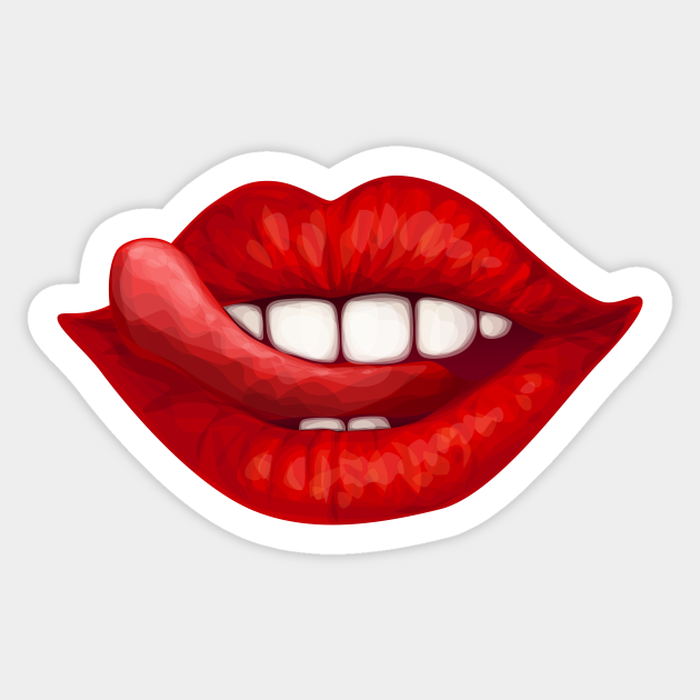Lips - Lips - Sticker | TeePublic