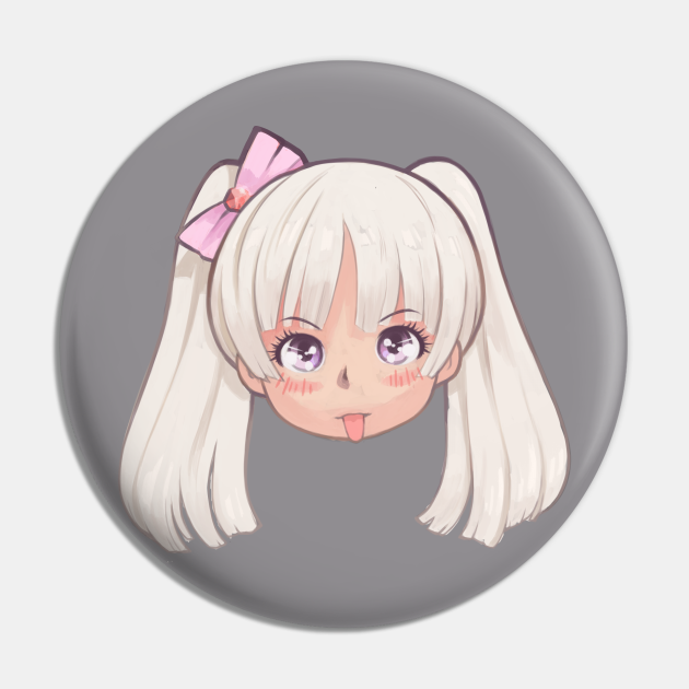 Anime Girl Sticking Her Tongue Out Anime Girl Pin Teepublic