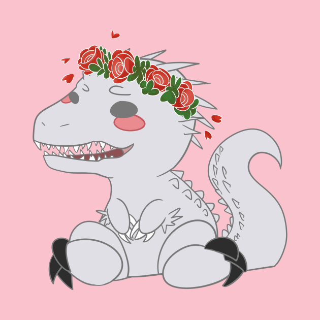 Indominus Rex Flower Crown Chibi - Indominus Rex - T-Shirt | TeePublic