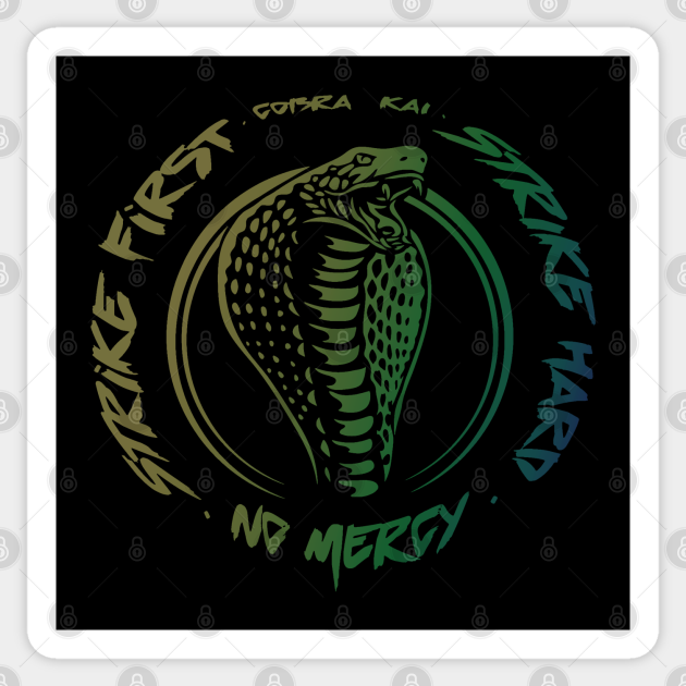 Cobra Kai No Mercy - Cobra Kai - Sticker | TeePublic