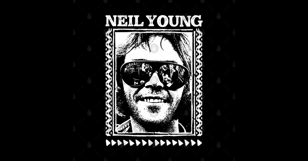 Neil Young Caricature - Neil Young - Sticker | TeePublic