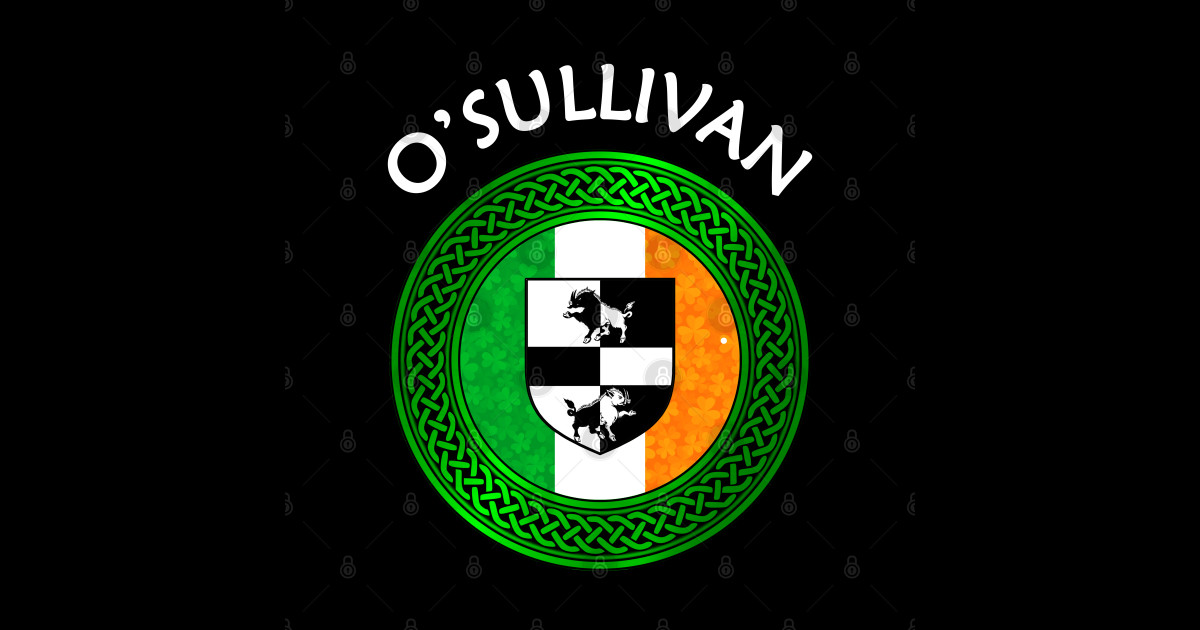 Irish Flag Shamrock Celtic Knot - O'Sullivan - Osullivan - Sticker ...