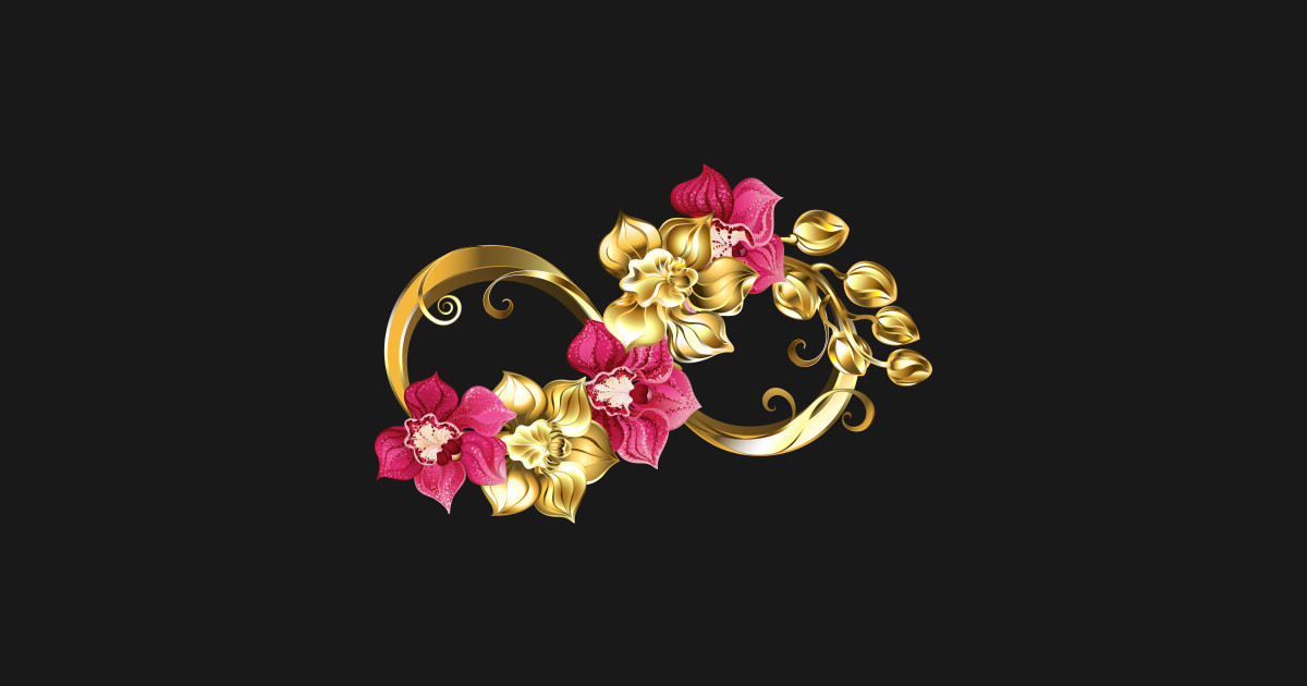 Infinity of gold orchids - Infinity - T-Shirt | TeePublic