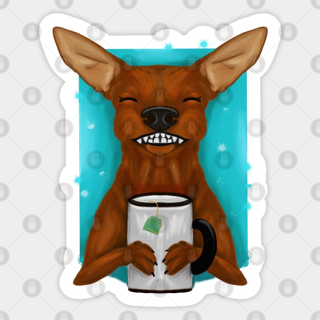 Miniature pinscher smile - Min Pin - Sticker | TeePublic