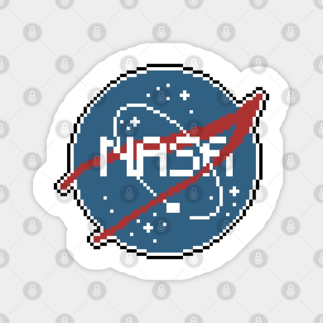 nasa logo pixel art - Nasa Logo - Magnet | TeePublic