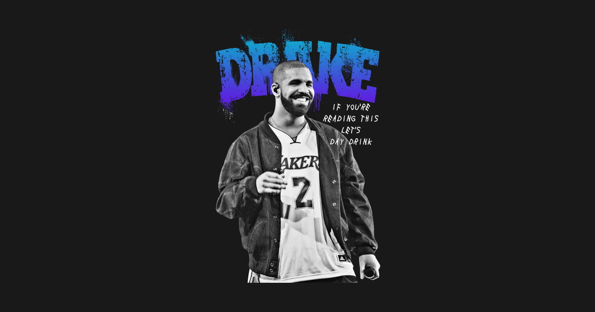 Drake – Late Night Reflections Rap Portrait - Drake Artwork - T-Shirt ...