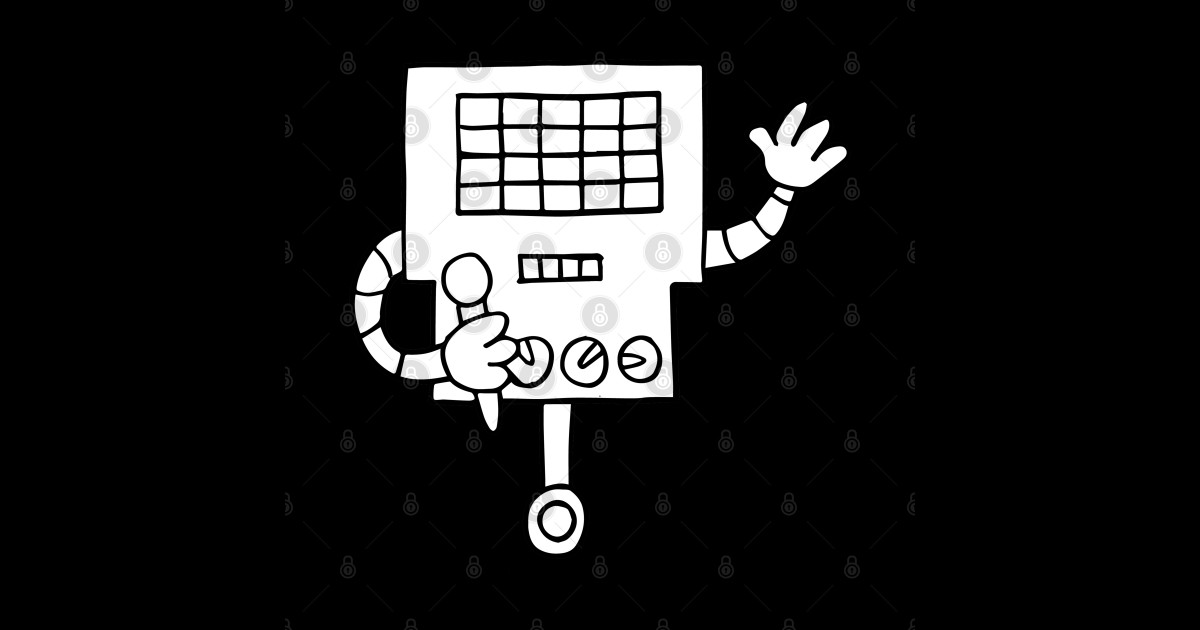 Mettaton Undertale Simple Black and White Design - Undertale - Sticker ...