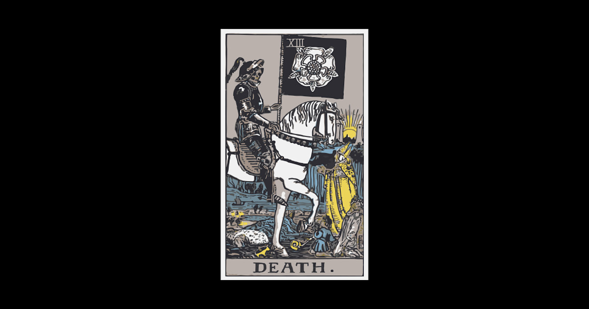 Death Tarot Card 13 - Vintage Death Tarot Card 13 - Sticker | TeePublic