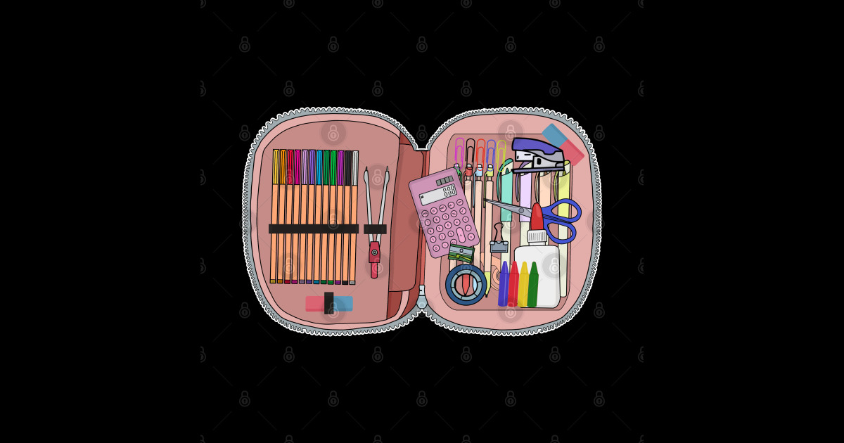 School Pencil Case - School Kit Gifts - Sticker | TeePublic