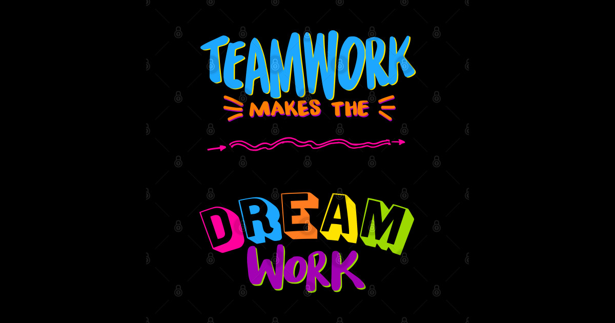 Teamwork Makes The Dream Work - Horror Movies - Sticker | TeePublic
