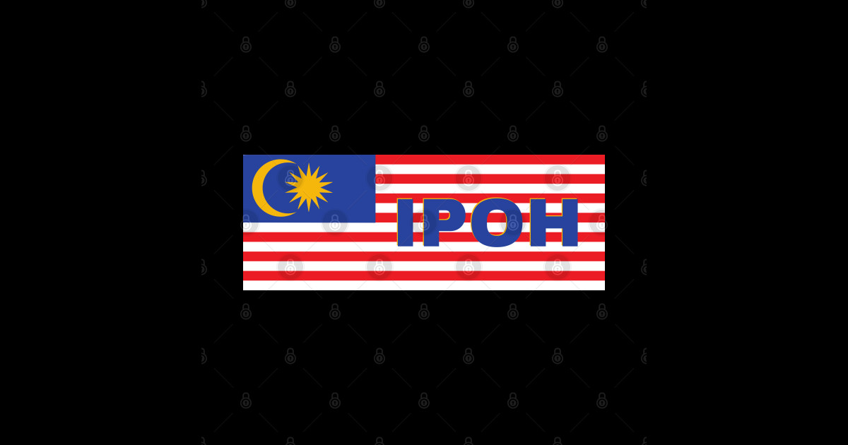 Ipoh City in Malaysian Flag - Flag Of Malaysia - Sticker | TeePublic