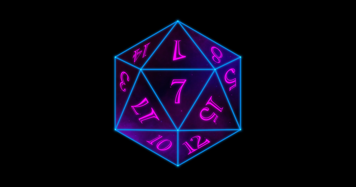 Neon Dice - Dnd - Sticker | TeePublic
