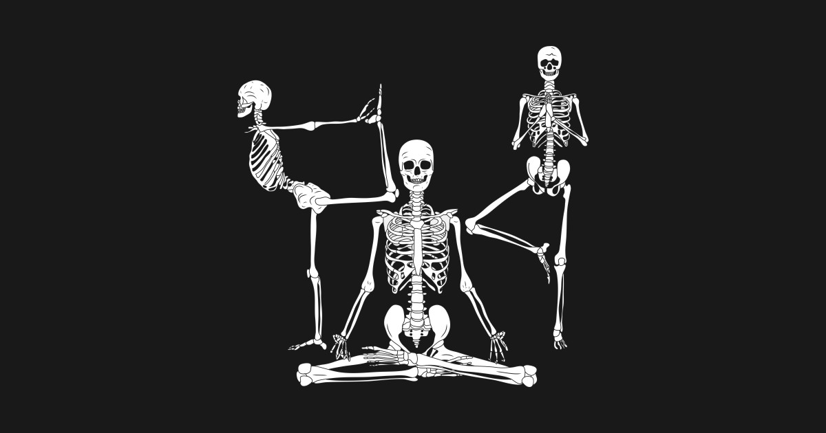 Skeleton Yoga Day Dead Fitness Womens Mens Halloween - Skeleton ...
