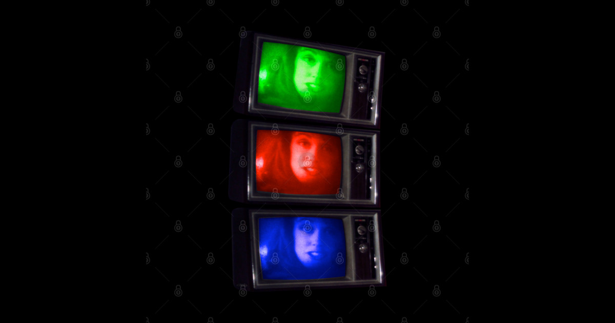 90's CRT Television Collage - Crt Television 90s - Sticker | TeePublic