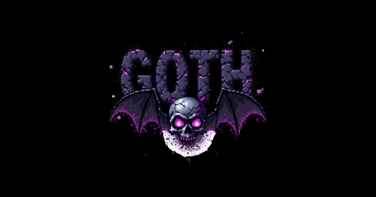 Goth Pixel - Goth Pixel Art - Sticker | TeePublic