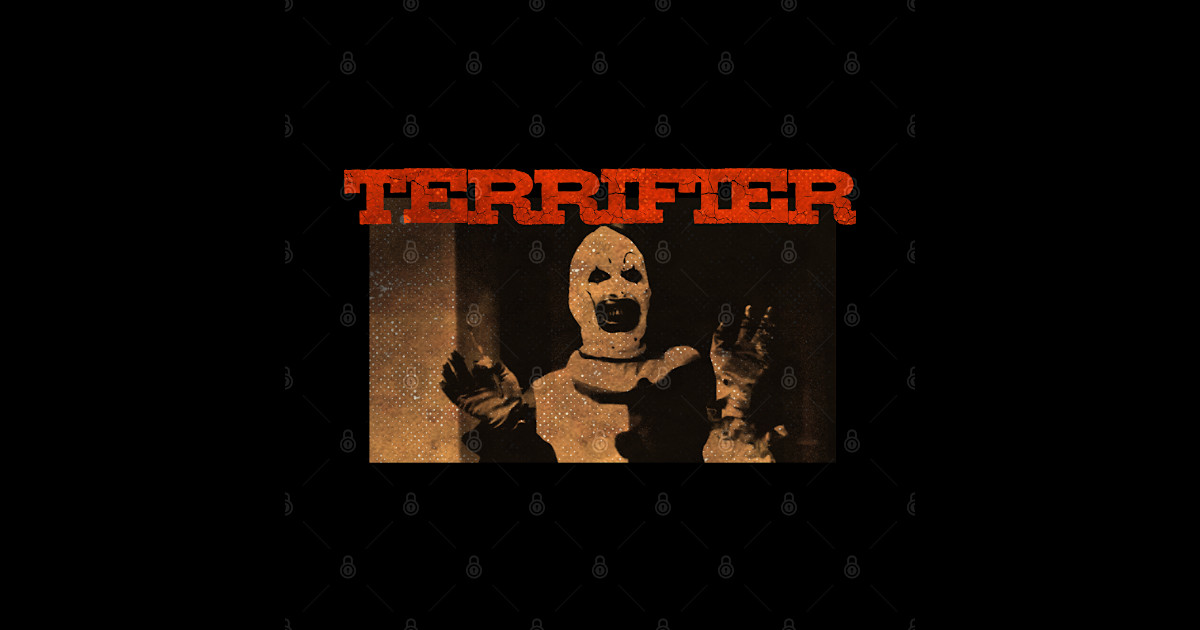 Aliska text red gold retro The terrifierr - Retro Terrifier - Posters ...
