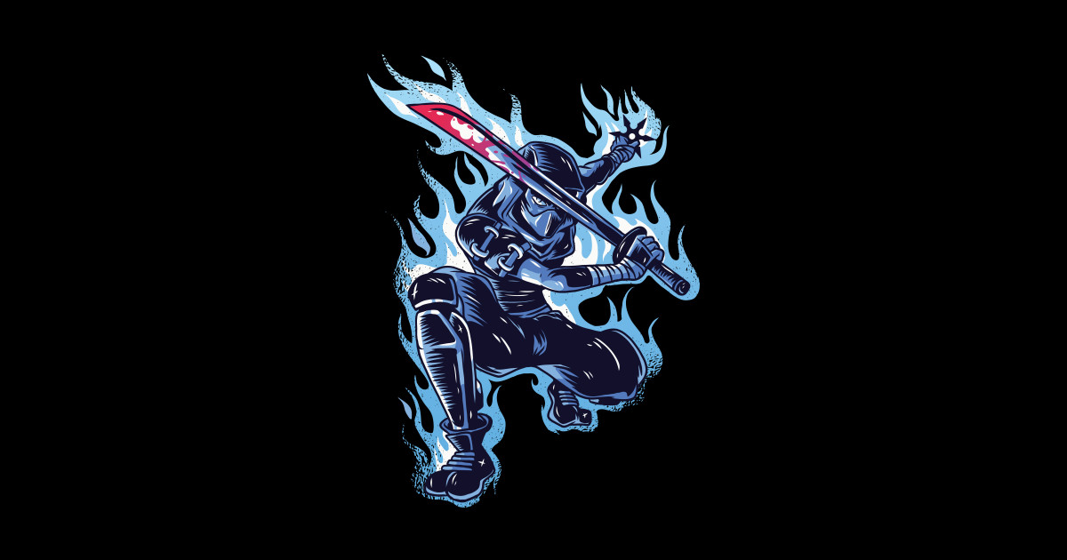 Ninja Anime Design Manga Sword Merch - Ninjas - Sticker | TeePublic