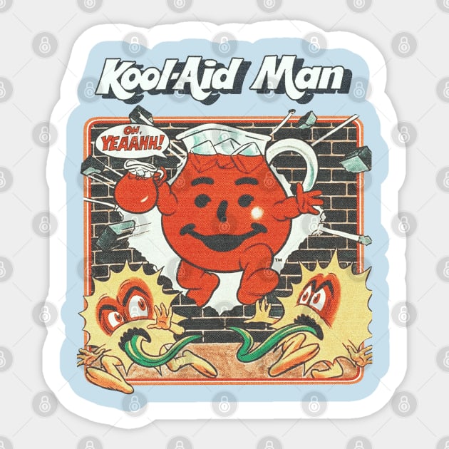 kool aid man comic retro - Retro Style - Sticker | TeePublic