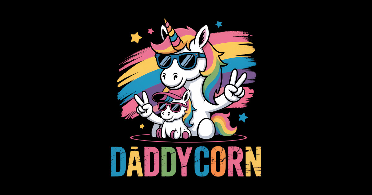 Happy Fathers day Dad Best Daddy-Corn Unicorn - Dad - Sticker | TeePublic