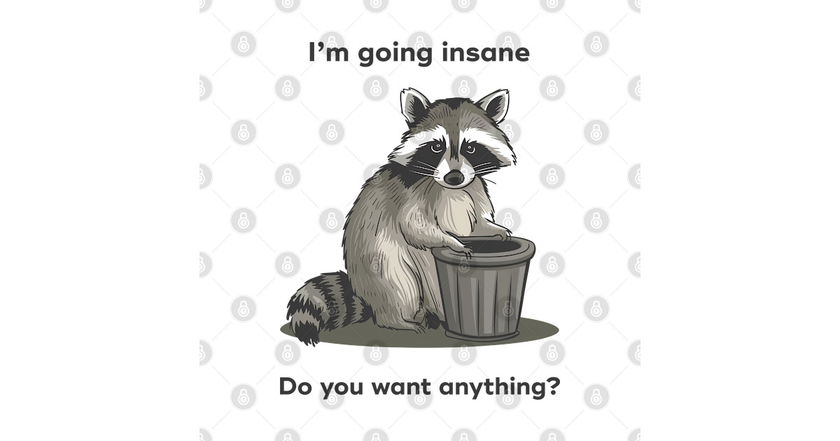 I'm going insane Do you need antyhing Raccoon meme - Raccoon - T-Shirt ...