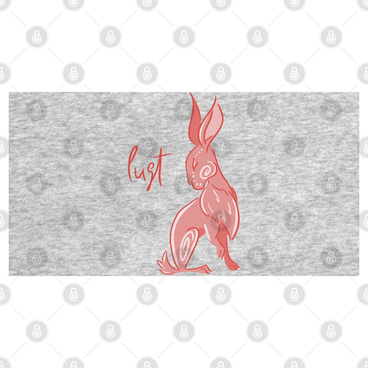 Seven Deadly Rabbits Series - Lust (text) - Rabbit - T-Shirt | TeePublic