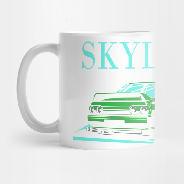 R32 skyline GTR Godzilla jdm poster - Car - Mug | TeePublic