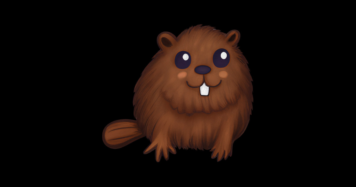 Cute Beaver Drawing - Beaver - Posters and Art Prints | TeePublic