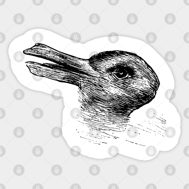 Optical Illusion - Rabbit Duck - Optical Illusion - Sticker | TeePublic