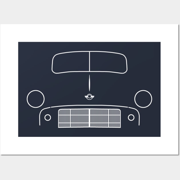 Morris Minor Series II "highlight" 1950s British classic car outline ...