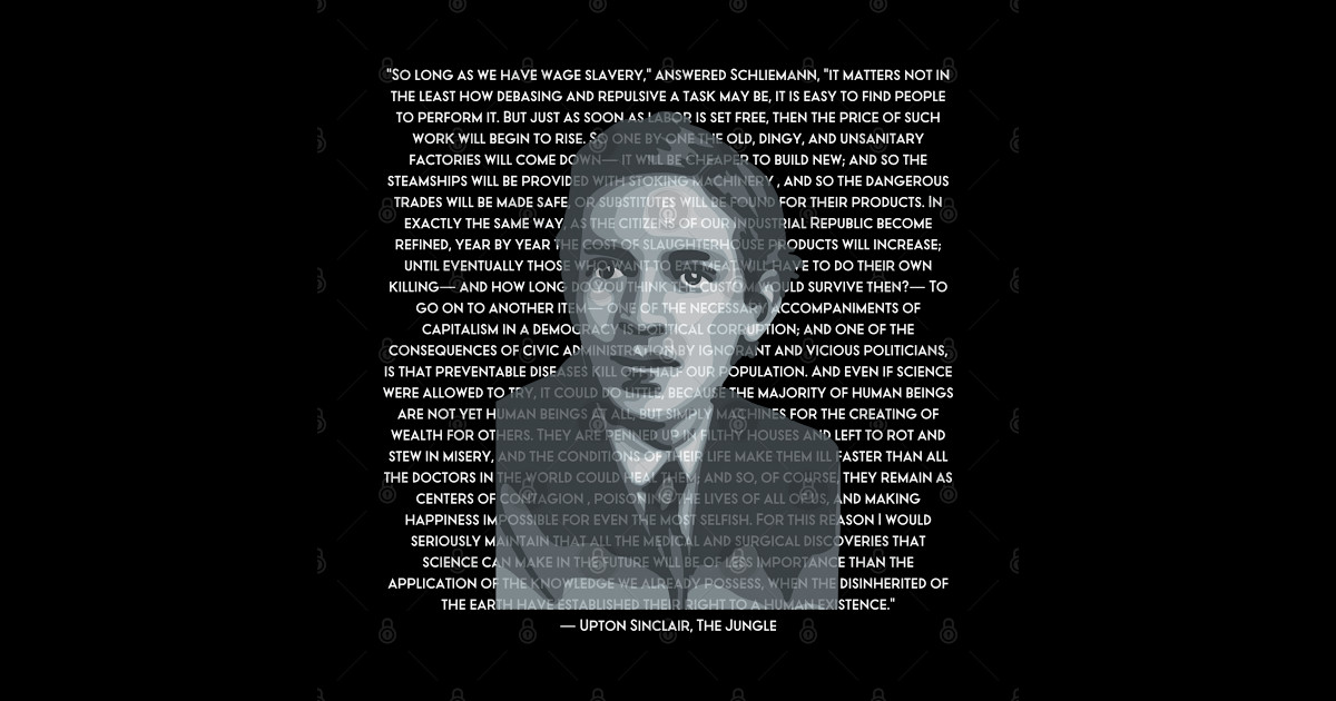 Upton Sinclair Portrait and Quote - Upton Sinclair - Sticker | TeePublic