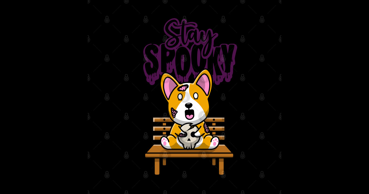Spooky Corgi Halloween Zombie Dog - Corgi Lover - Sticker | TeePublic