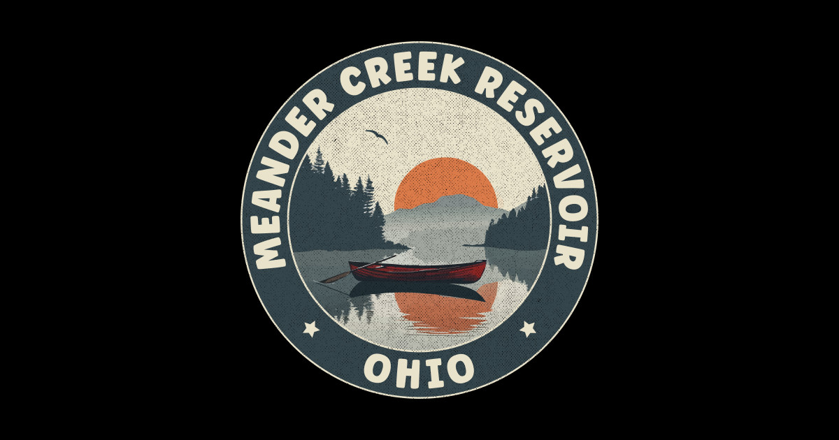 Meander Creek Reservoir Ohio Sunset - Meander Creek Reservoir - Sticker ...
