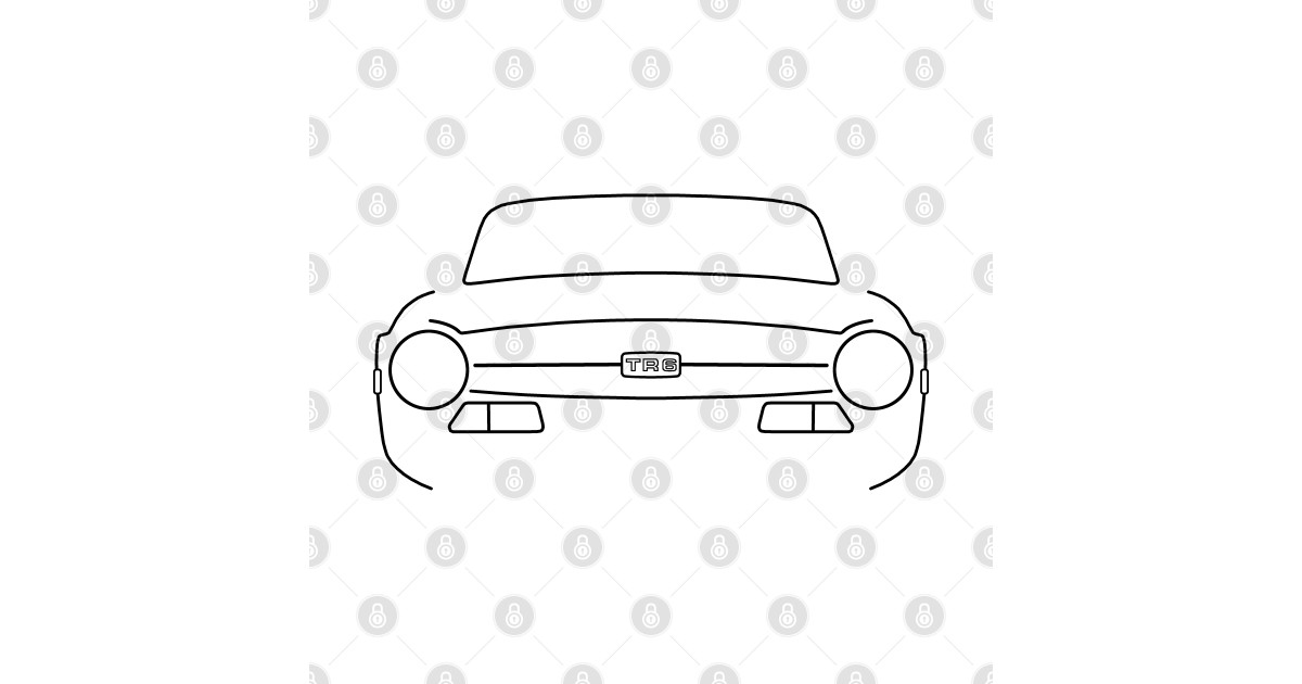 Triumph TR6 outline graphic (black) - Triumph - T-Shirt | TeePublic