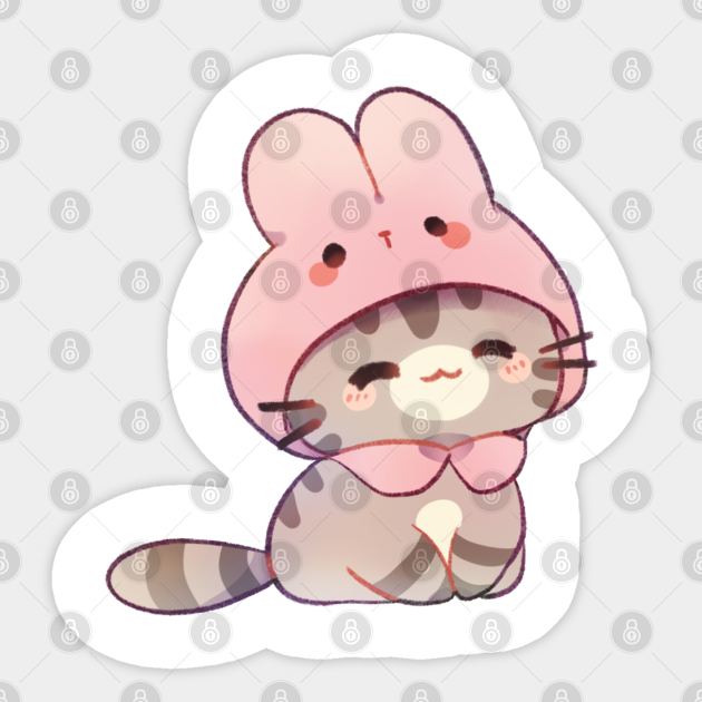 Bunny Kitty - Kitty - Sticker | TeePublic