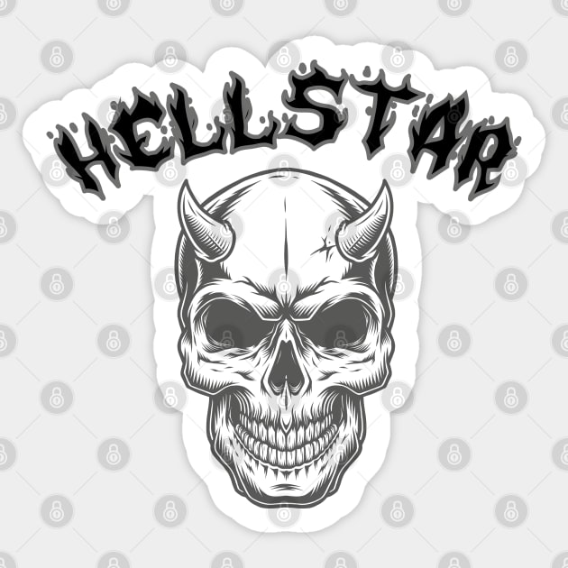 HELLSTAR SKULL - Skull - Sticker | TeePublic