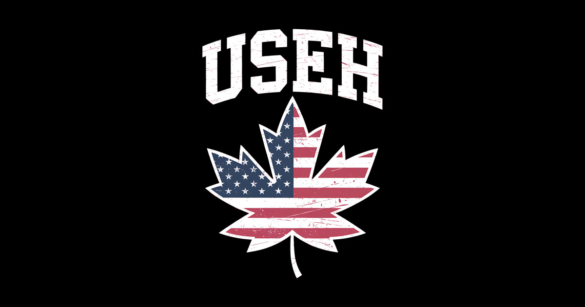 USEH Funny Canadian Eh American Canadian Flag Canada Day - Useh Funny ...