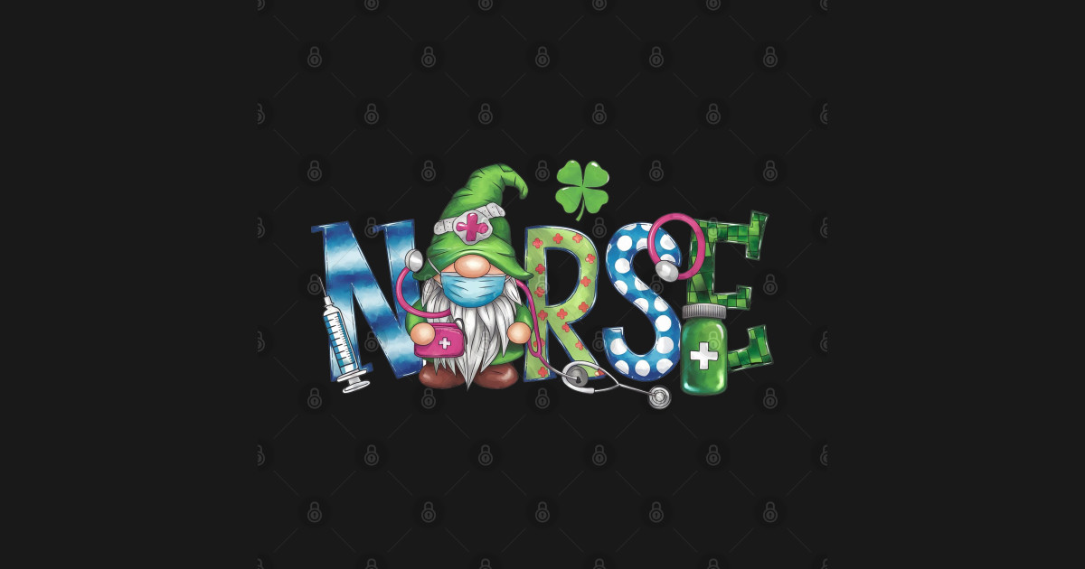 Irish Nurse Stethoscope Scrub St Patricks Day Nurses Gnome - Irish ...