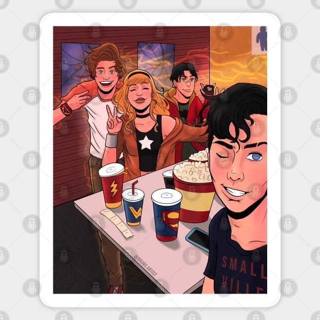Young Justice - Movie Night - Young Justice - Sticker | TeePublic