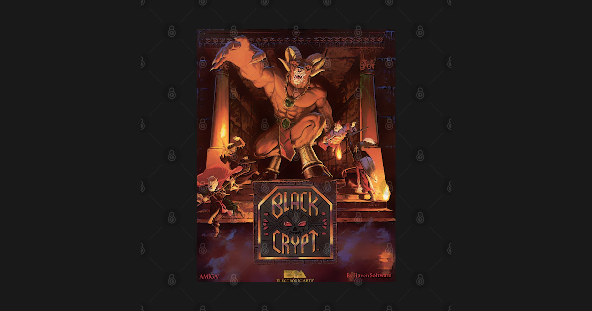 Black Crypt PC Game cover art - Gaming - T-Shirt | TeePublic