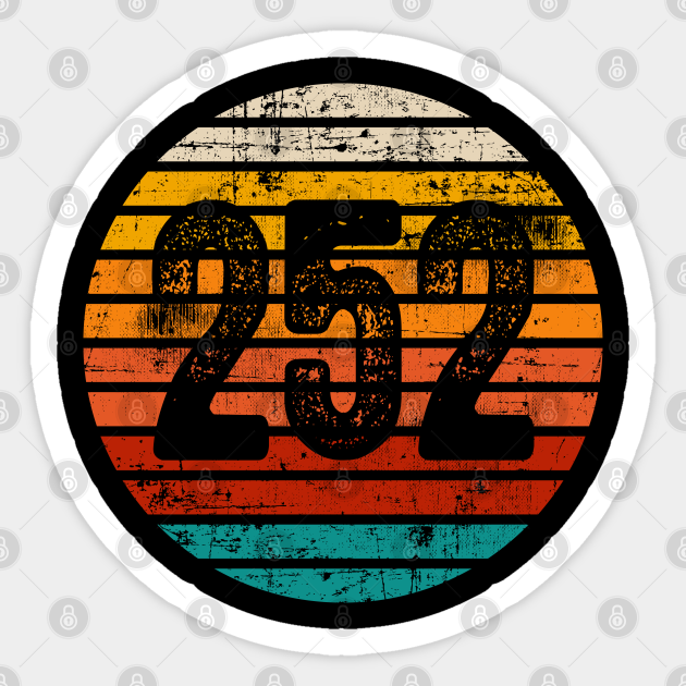 Distressed Vintage Sunset 252 Area Code - 252 Area Code - Sticker ...